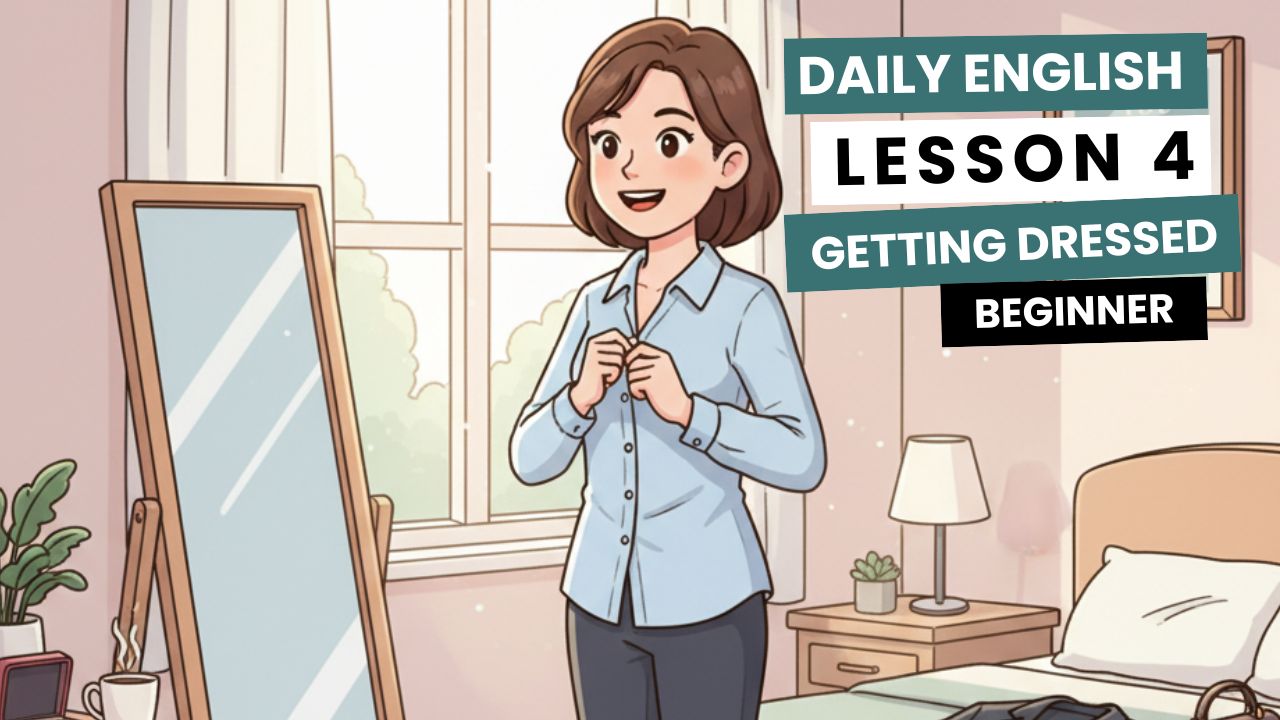 Daily English Lesson 4 - Getting Dressed (Beginners)