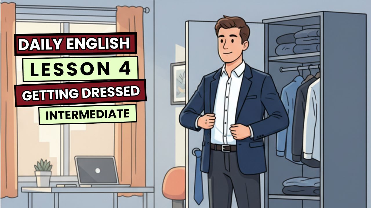Daily English Lesson 4 - Getting Dressed (Intermediate)