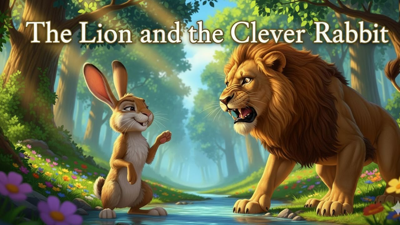 English Story for Learners - The Lion and the Clever Rabbit